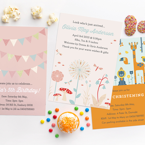 Invitations And Cards | Kids Party Invitations - Tinyme New Zealand