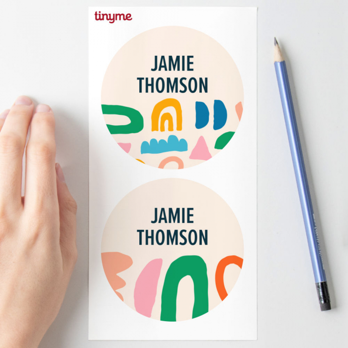 Mega Name Labels - Round - Tinyme New Zealand