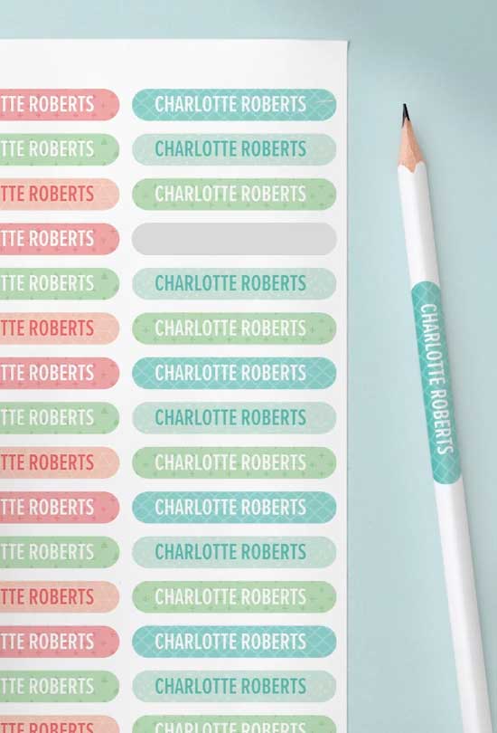 Printable Pencil Labels